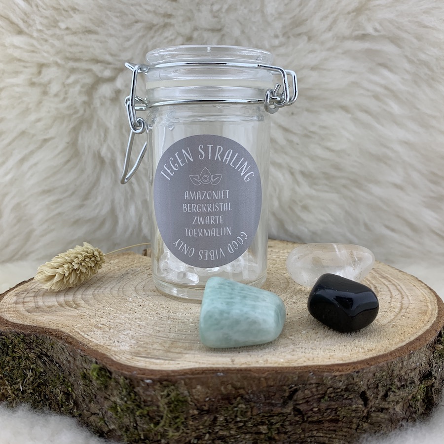 Tegen straling, kristal potje - De Groene Linde