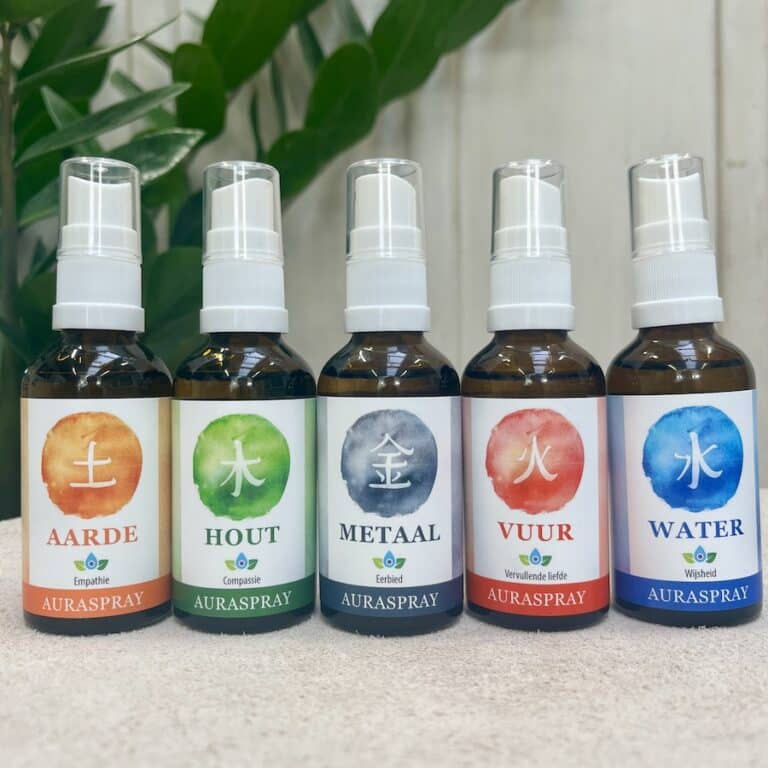 Complete set auraspray Vijf Elementen lijn - De Groene Linde